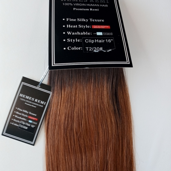 Hair | 16 Two Tone T23 Clipon Human Hair Extensions Easy To Style ...